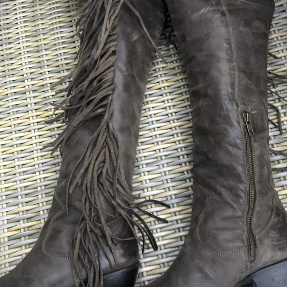 Ash | Shoes | Ash Fringe Boots 38 8 Thigh Butch Otk Cowboy Boots | Poshmark